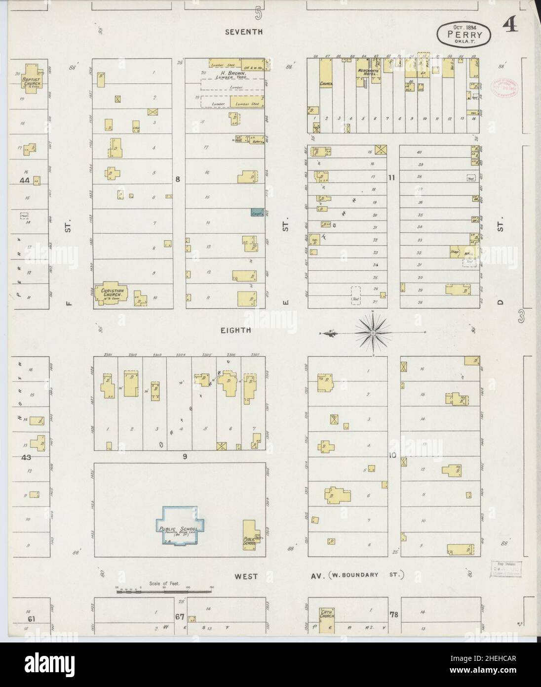 Map of perry oklahoma hi-res stock photography and images - Alamy