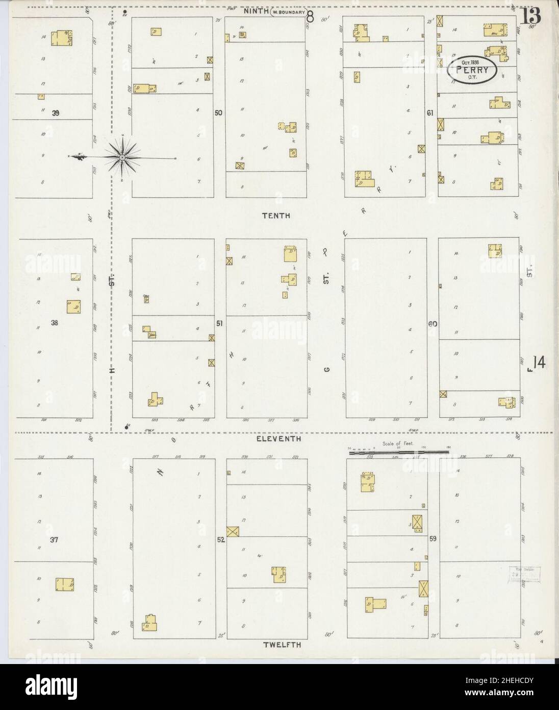 Map of perry oklahoma hi-res stock photography and images - Alamy