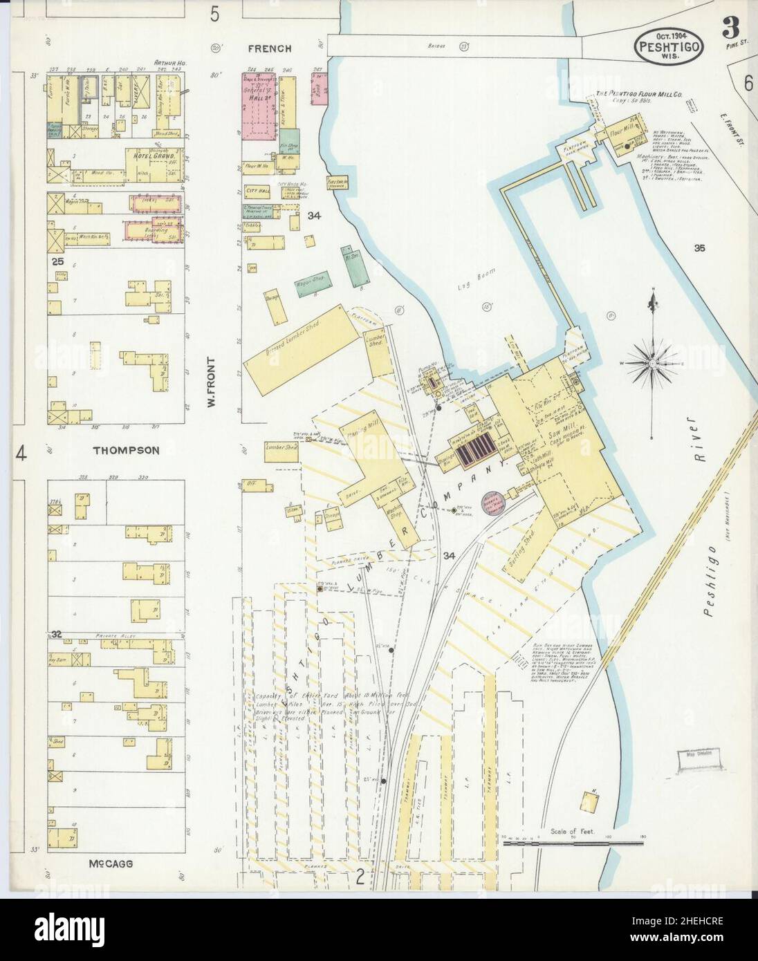 Map of peshtigo hi-res stock photography and images - Alamy