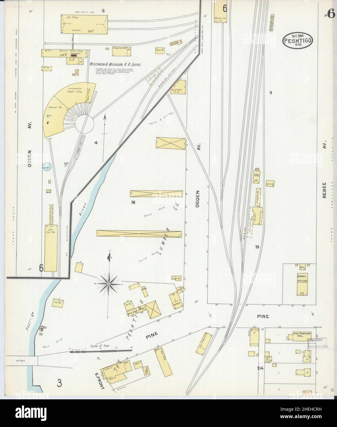 Map of peshtigo hi-res stock photography and images - Alamy