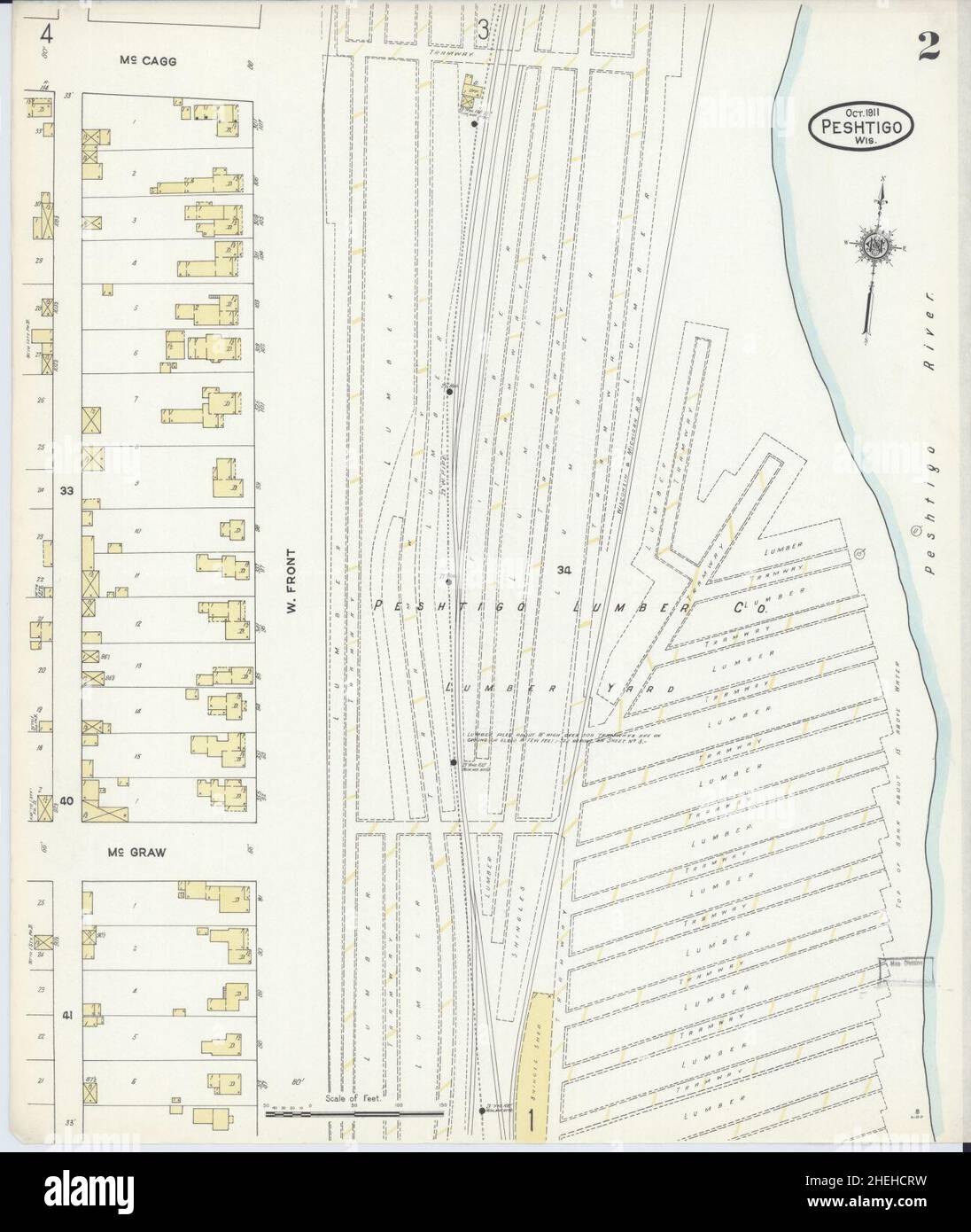 Map of peshtigo hi-res stock photography and images - Alamy