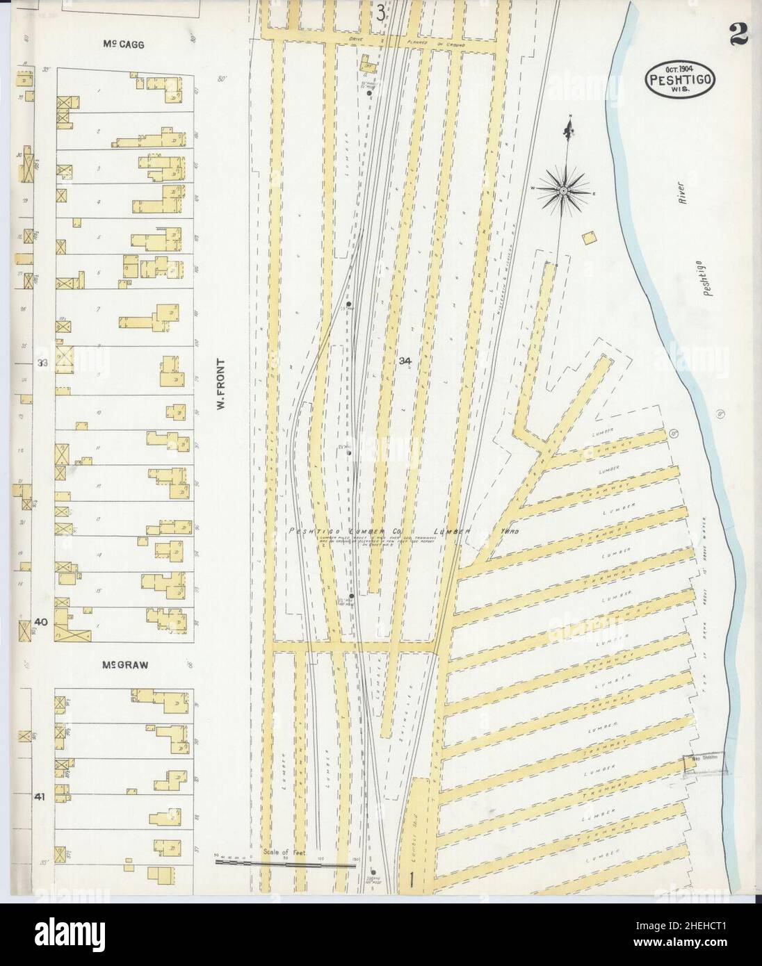 Map of peshtigo hi-res stock photography and images - Alamy