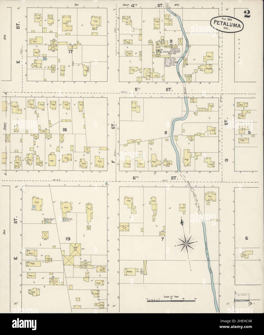 Sanborn Fire Insurance Map from Petaluma, Sonoma County, California ...