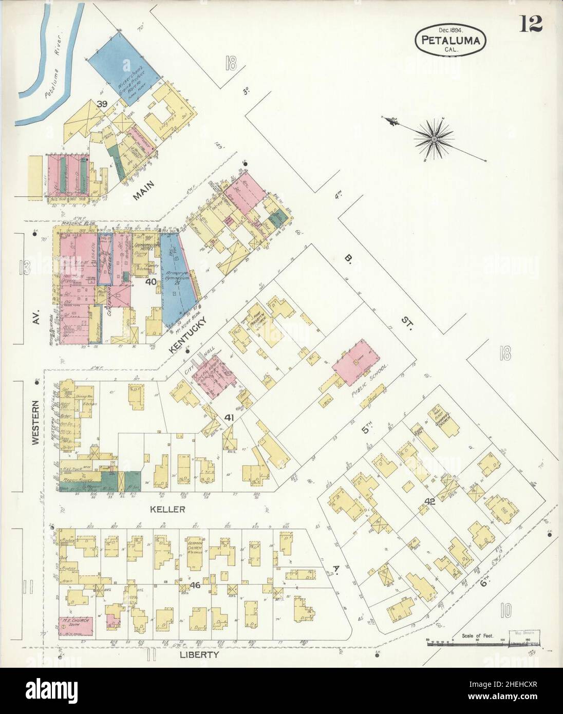 Petaluma map hi-res stock photography and images - Alamy