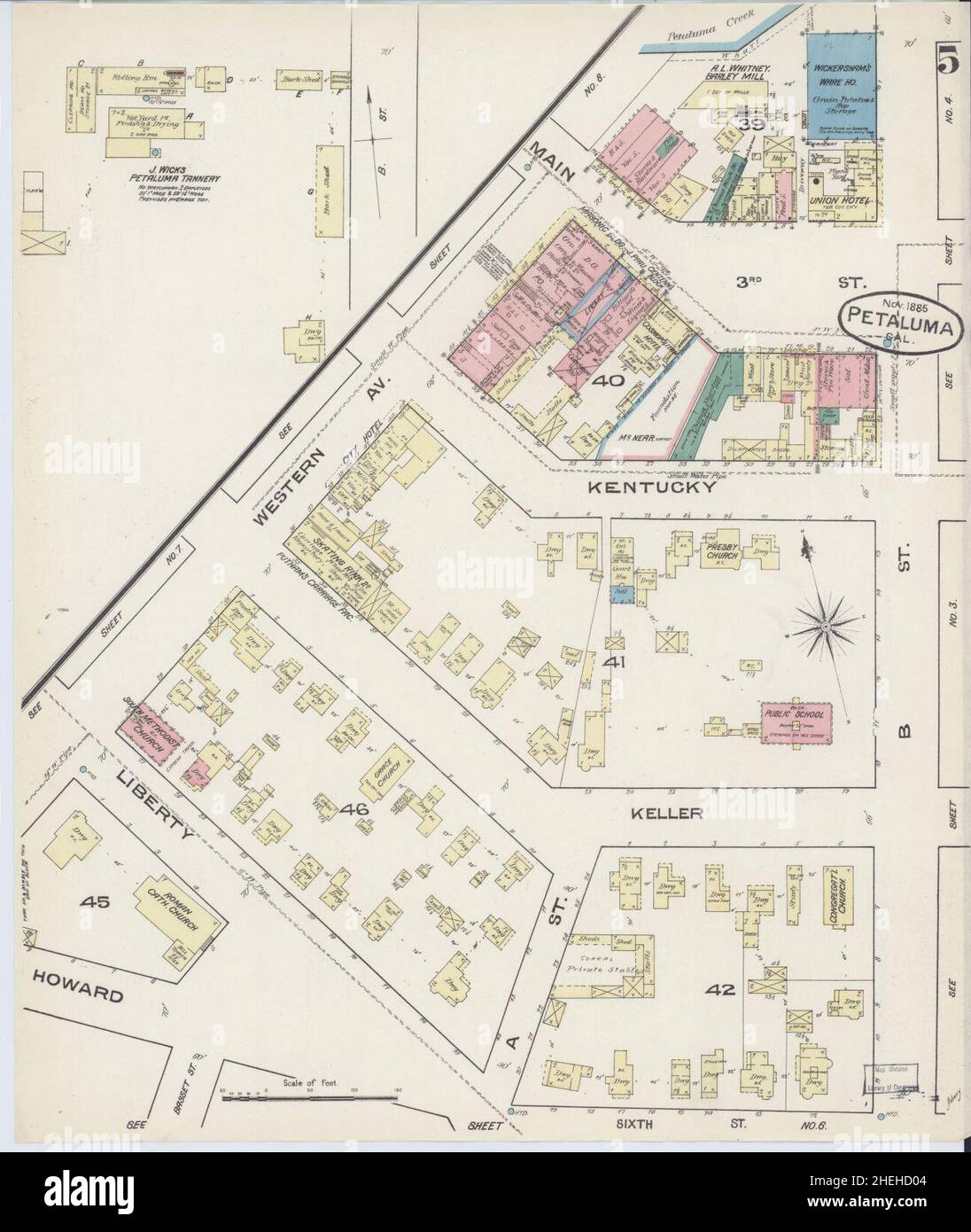 Petaluma map hi-res stock photography and images - Alamy