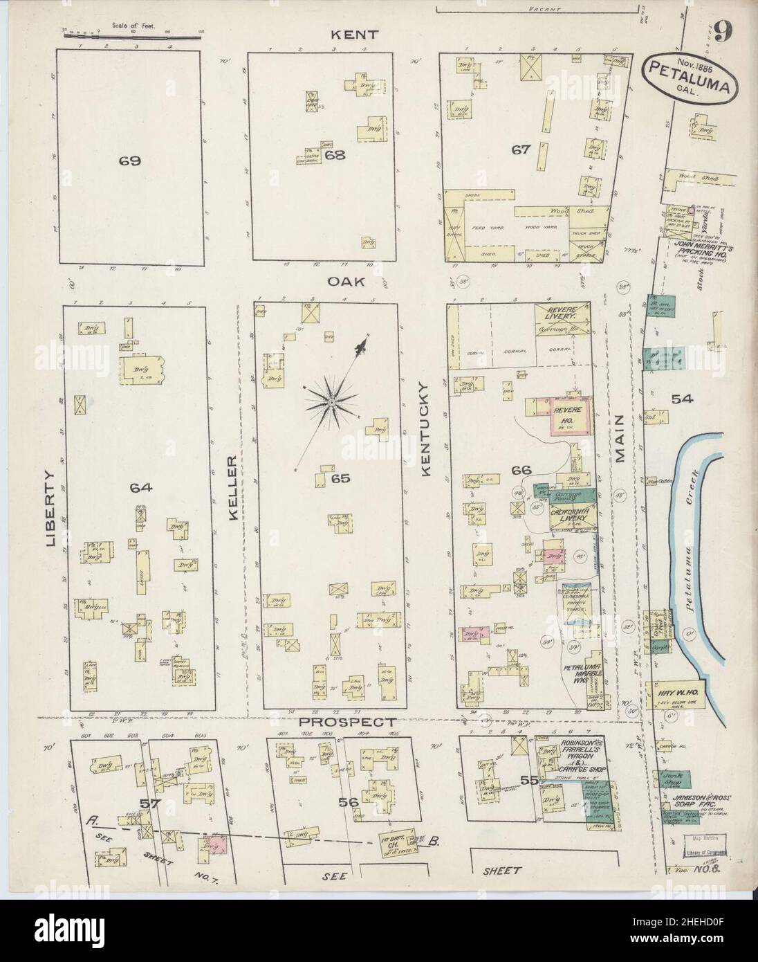 Sanborn Fire Insurance Map from Petaluma, Sonoma County, California ...