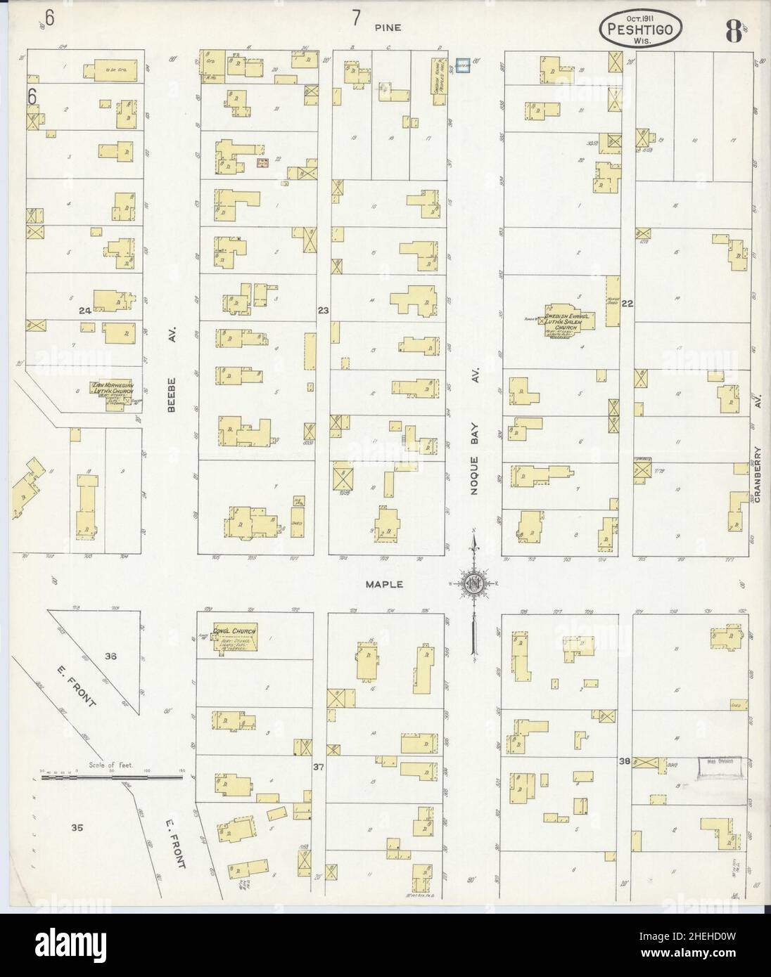 Map of peshtigo hi-res stock photography and images - Alamy