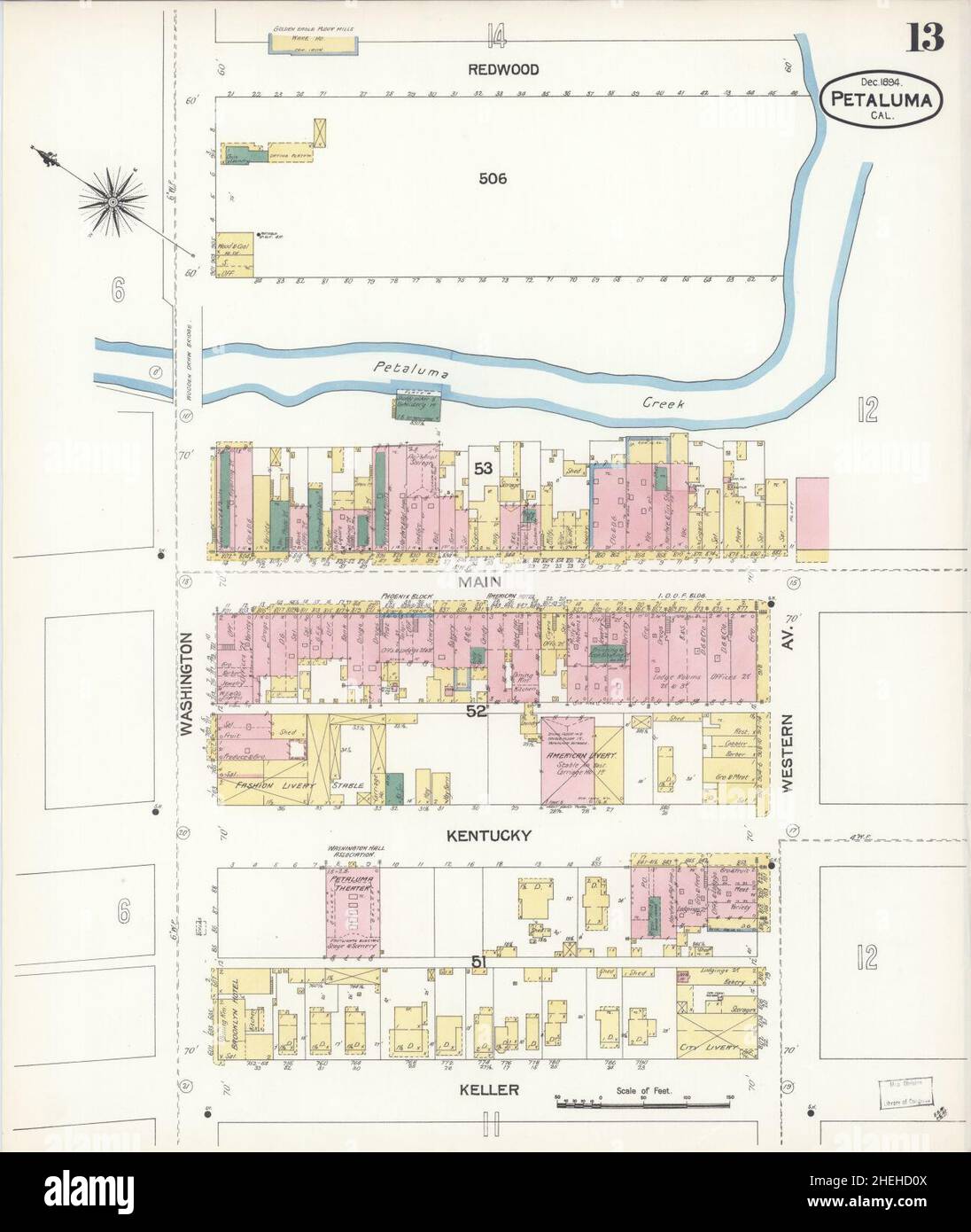 Petaluma map hi-res stock photography and images - Alamy