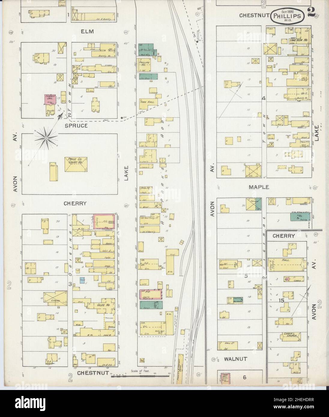 Map of phillips wisconsin hi-res stock photography and images - Alamy