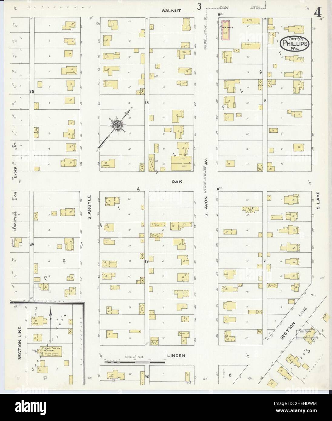 Map of phillips wisconsin hi-res stock photography and images - Alamy