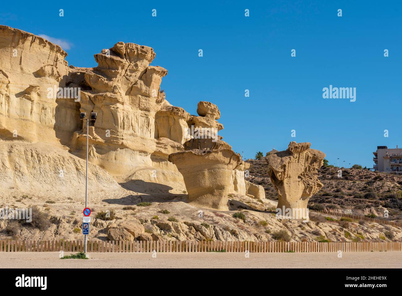 Las Gredas de Bolnuevo, also called Ciudad Encantada, are heavily ...