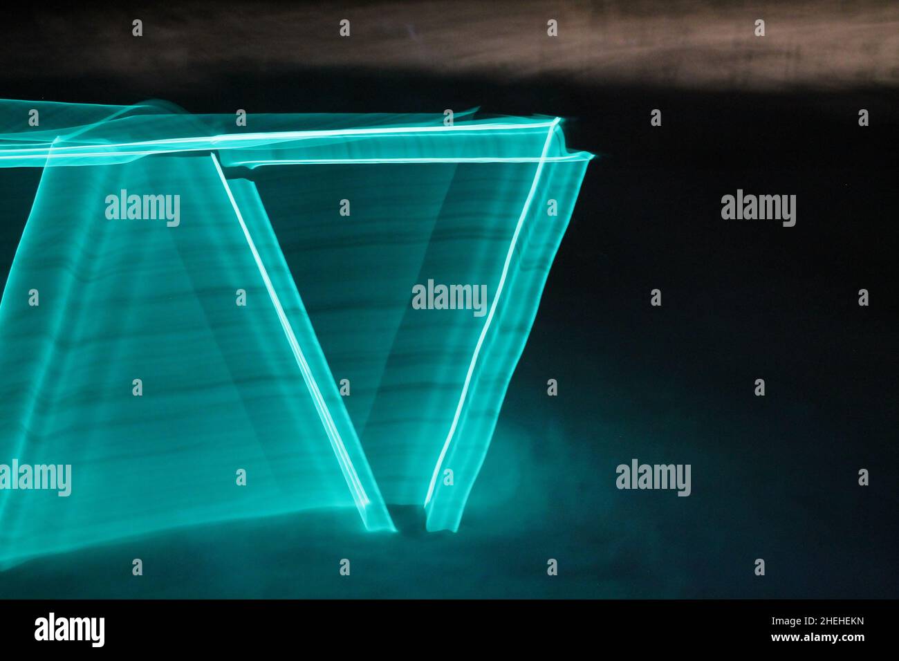 low exposure green triangle Stock Photo - Alamy