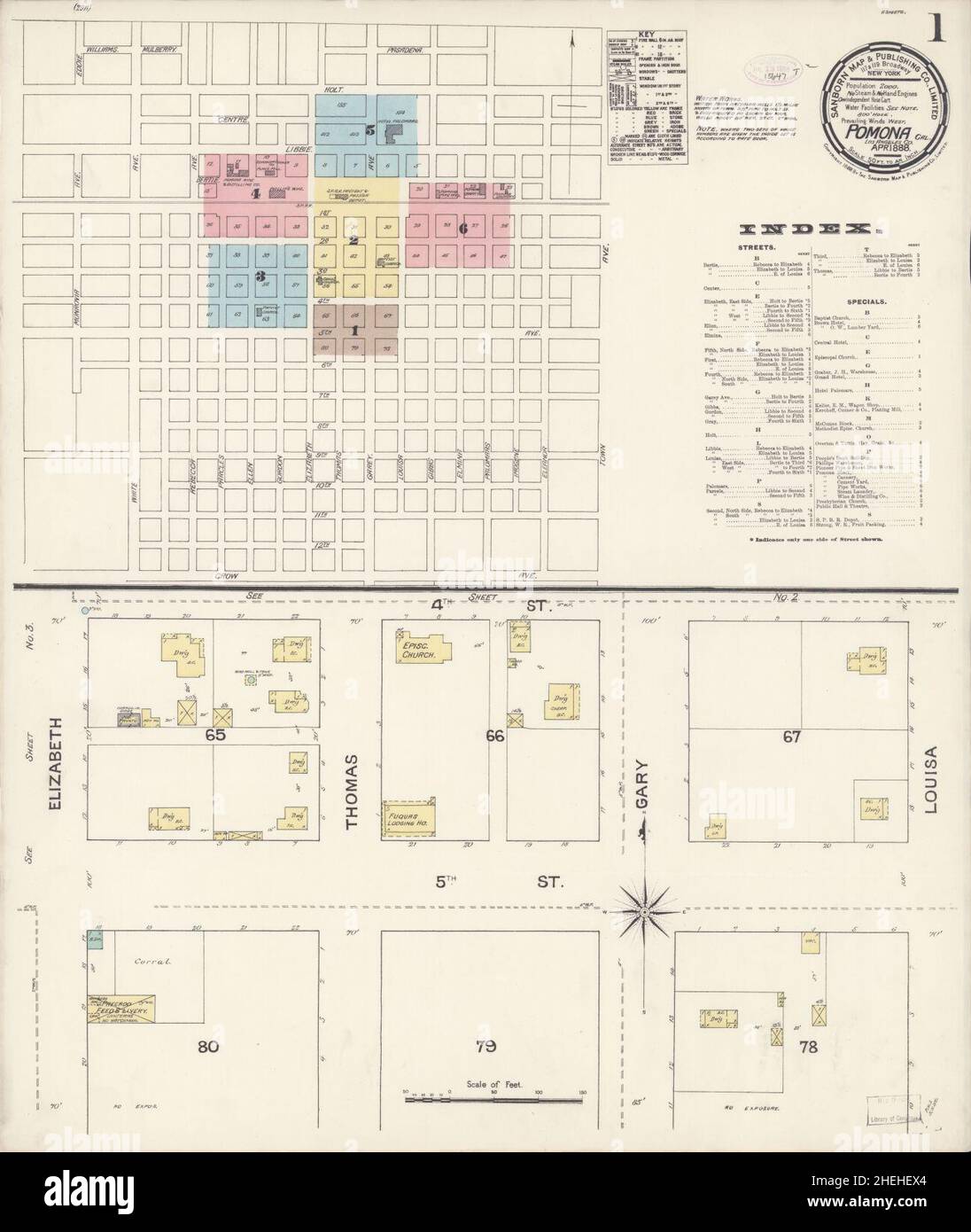 Sanborn Fire Insurance Map from Pomona, Los Angeles County, California ...