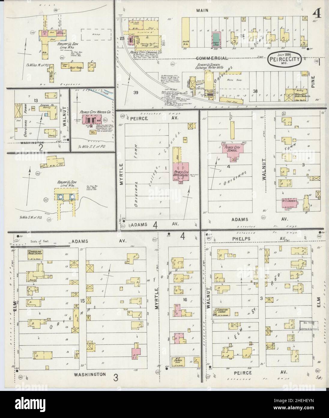 Map of pierce hi-res stock photography and images - Alamy
