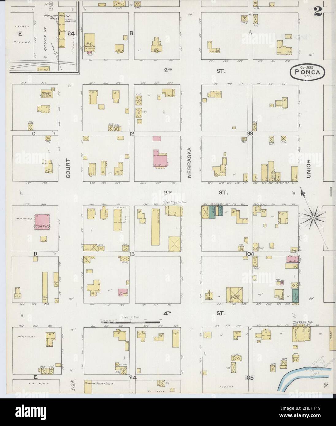 Ponca nebraska map hi-res stock photography and images - Alamy