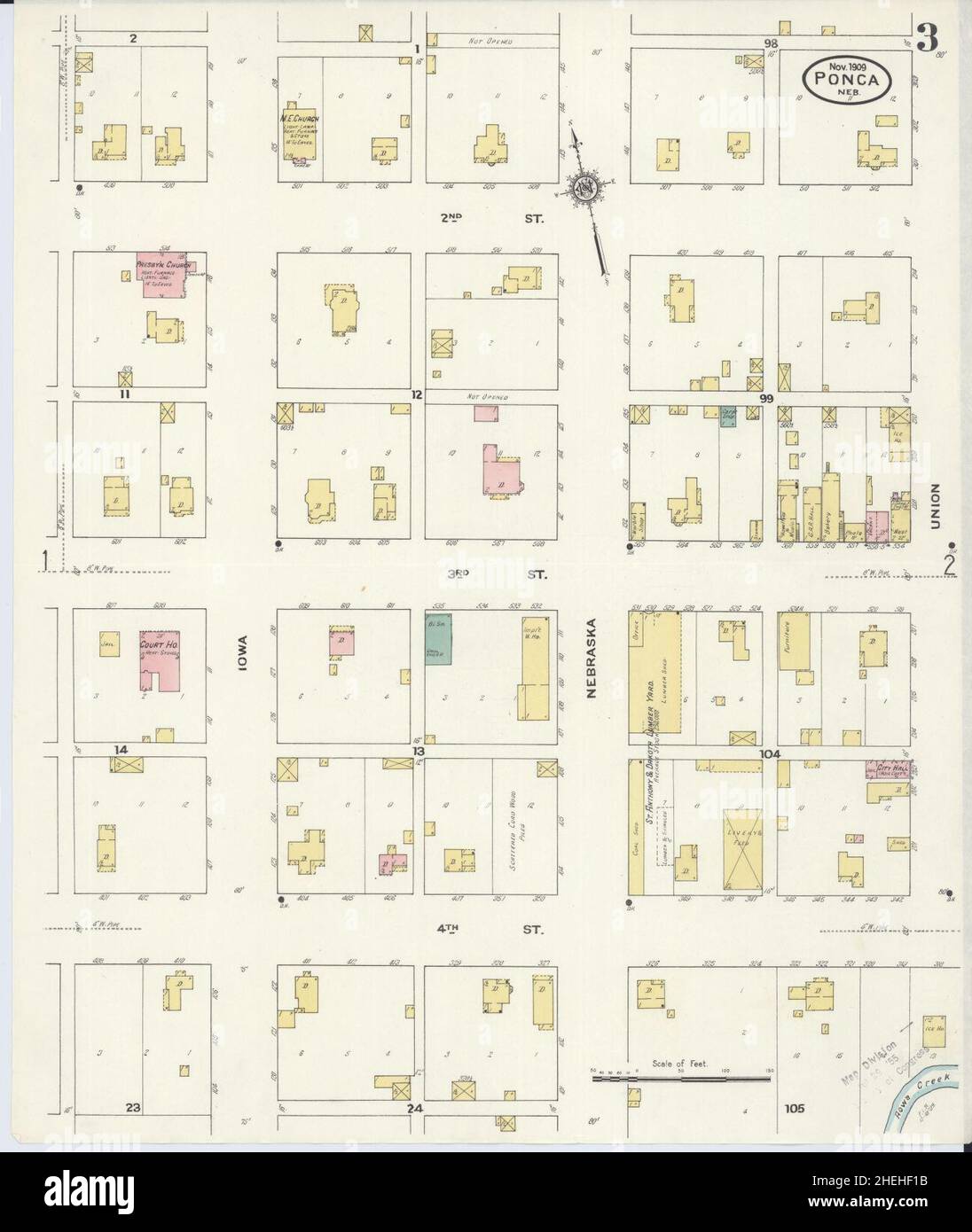 Ponca nebraska map hi-res stock photography and images - Alamy