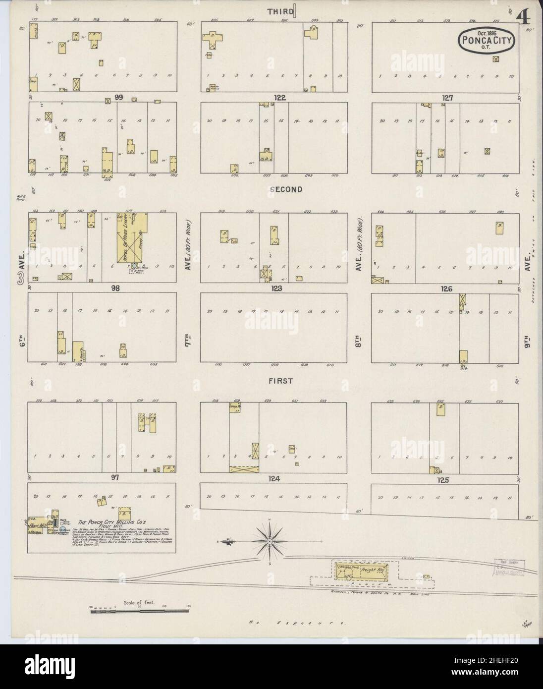 Sanborn Fire Insurance Map from Ponca City, Kay County, Oklahoma Stock ...