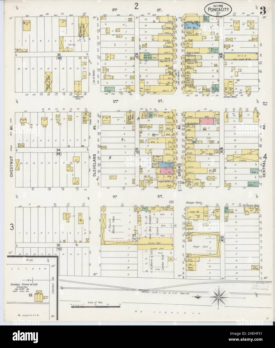 Ponca city map hi-res stock photography and images - Alamy
