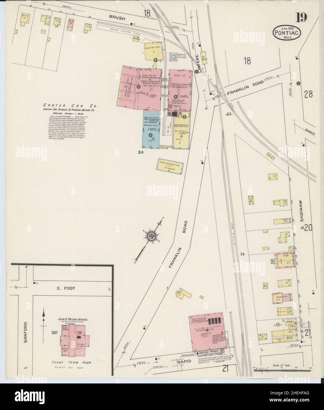 Map of pontiac michigan hi-res stock photography and images - Alamy