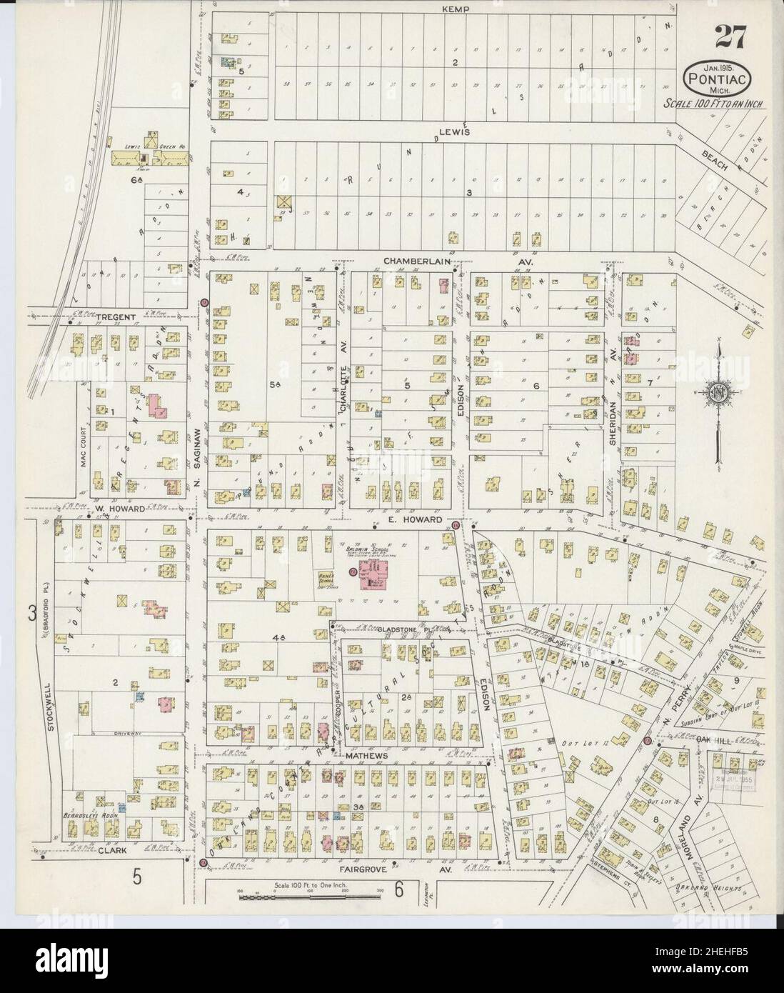 Map of pontiac michigan hi-res stock photography and images - Alamy