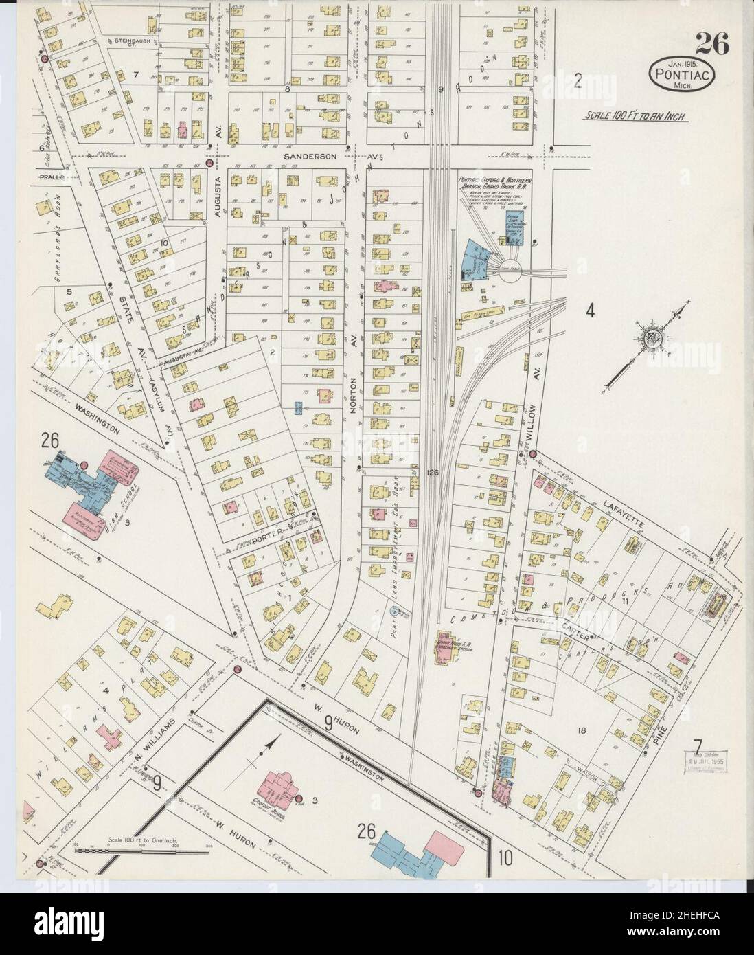 Map of pontiac michigan hi-res stock photography and images - Alamy