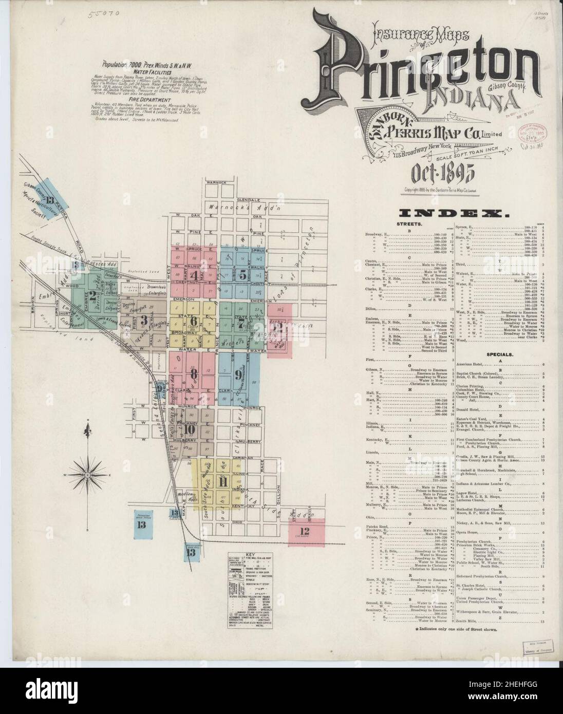 Princeton indiana map hi-res stock photography and images - Alamy