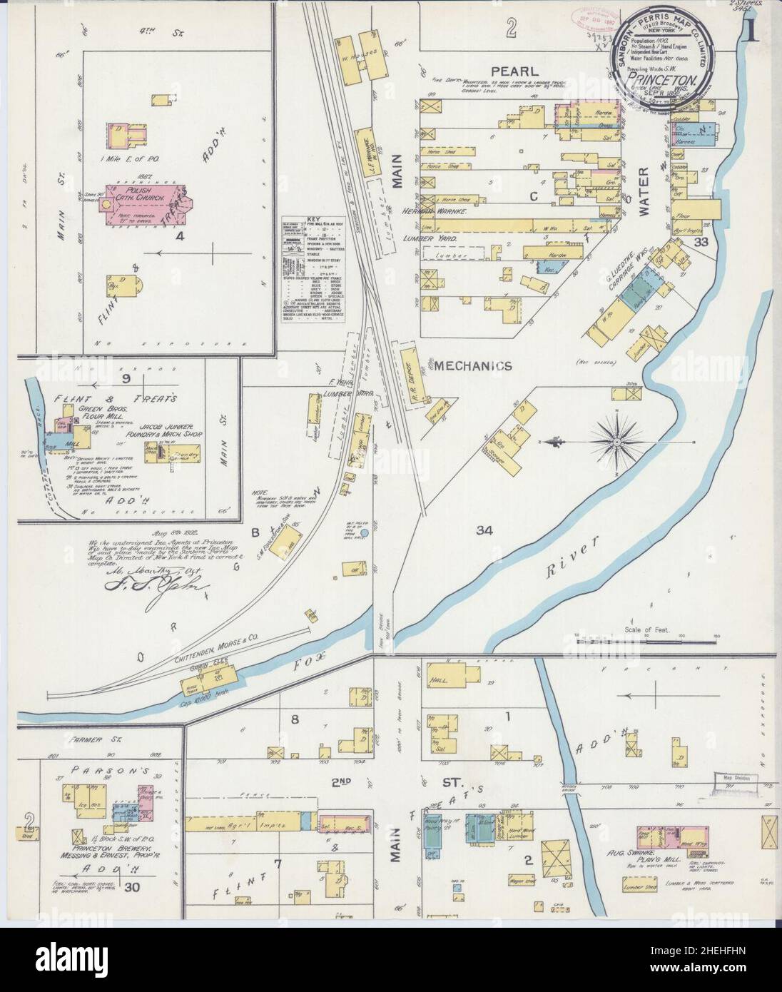 Map of princeton wisconsin hi-res stock photography and images - Alamy