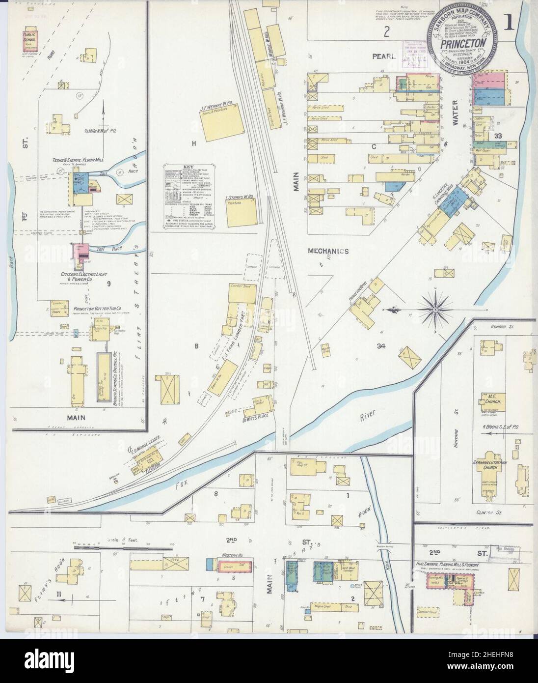 Princeton wisconsin map hi-res stock photography and images - Alamy