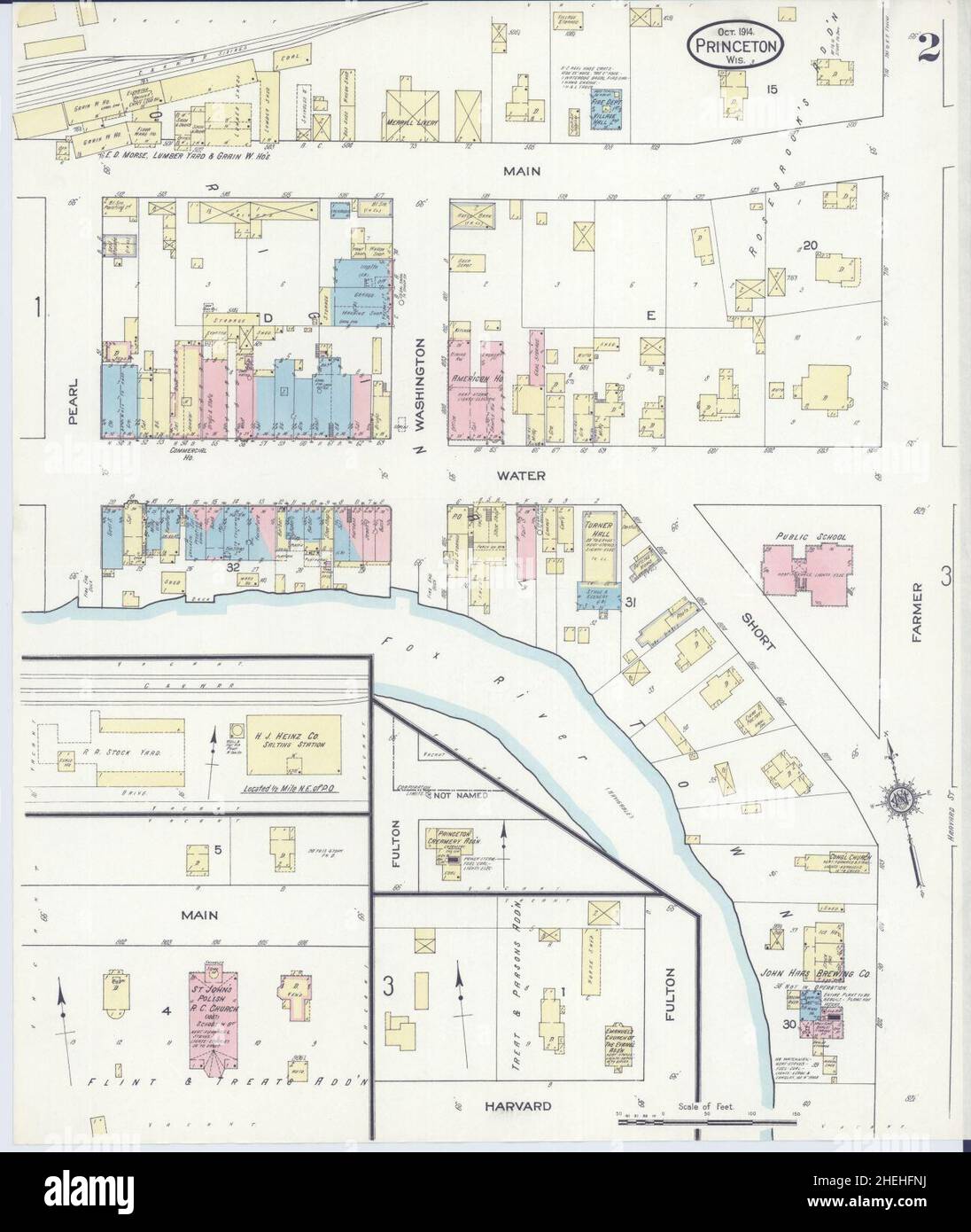Princeton wisconsin map hi-res stock photography and images - Alamy