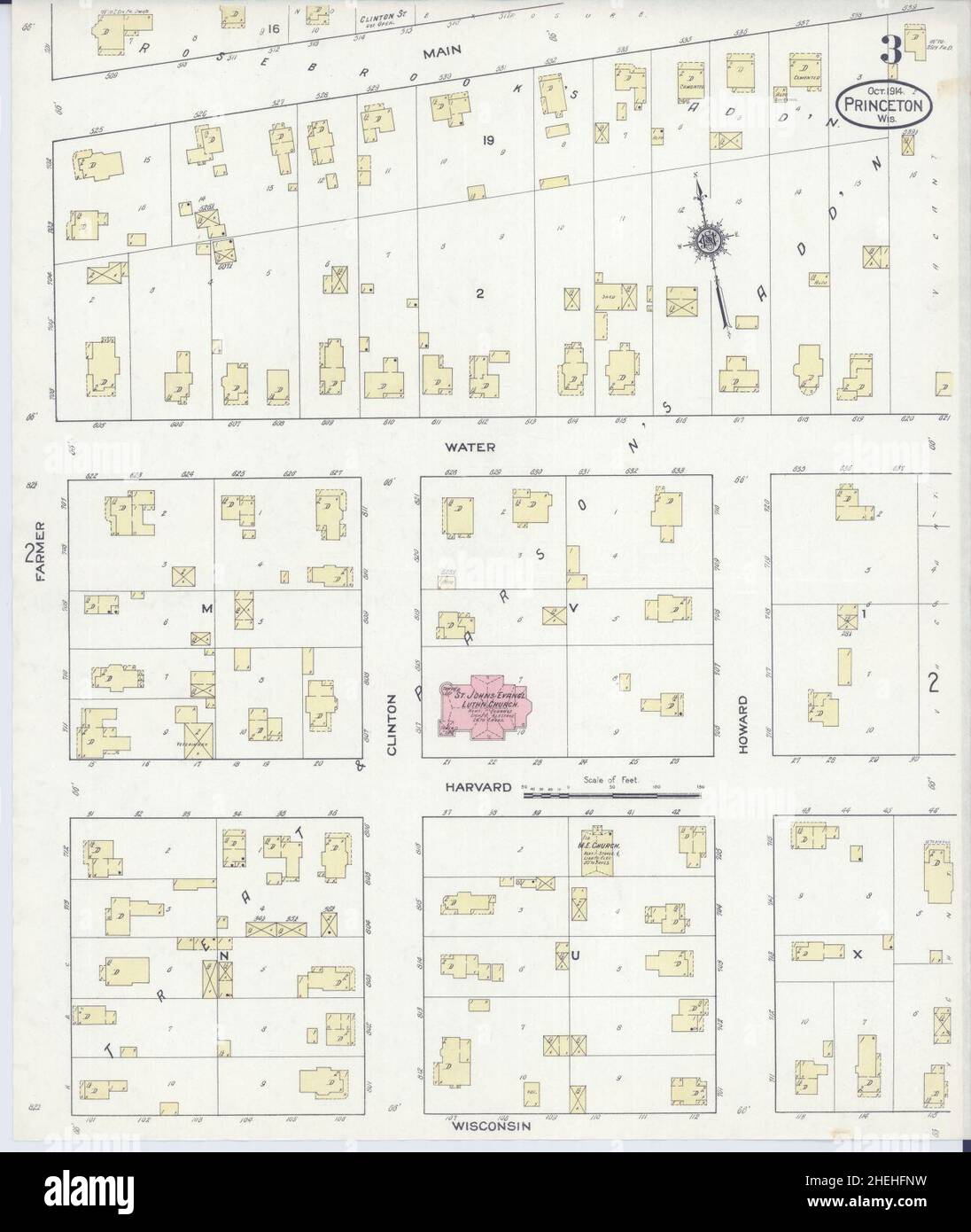 Map of princeton wisconsin hi-res stock photography and images - Alamy