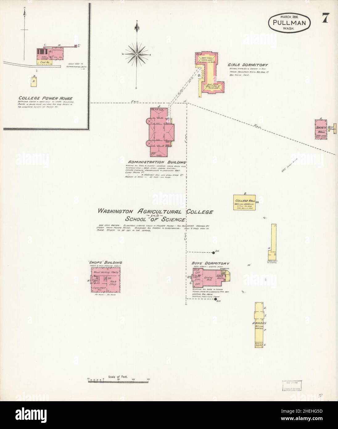 Pullman washington map hi-res stock photography and images - Alamy