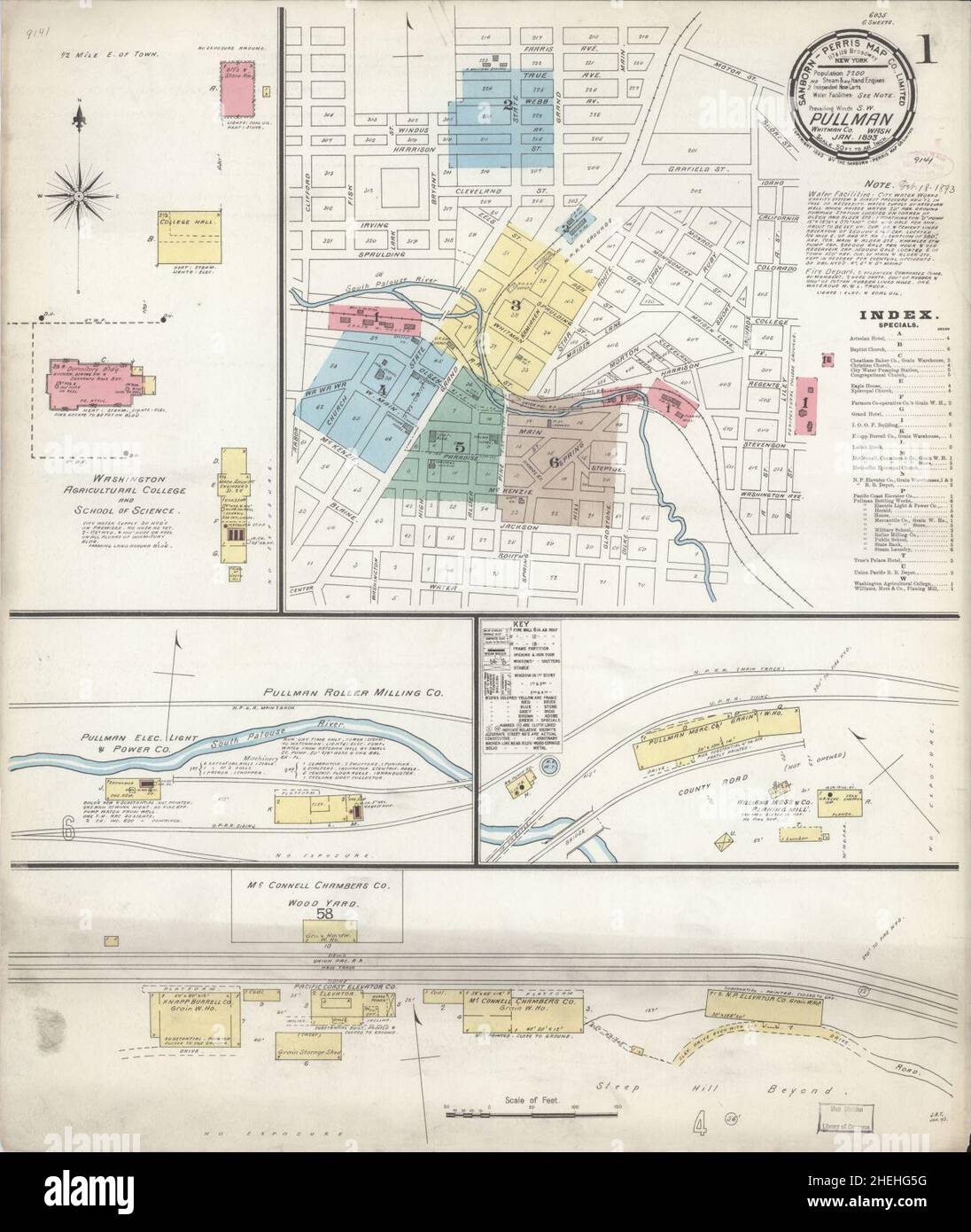 Map of pullman washington hi-res stock photography and images - Alamy