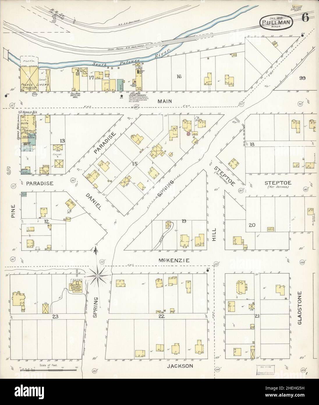 Pullman washington map hi-res stock photography and images - Alamy