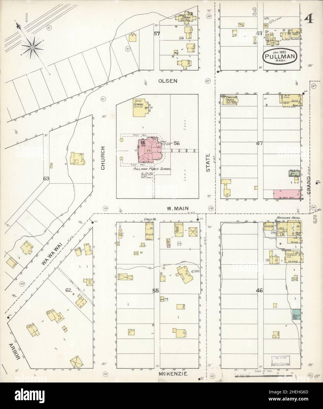 Map of pullman washington hi-res stock photography and images - Alamy