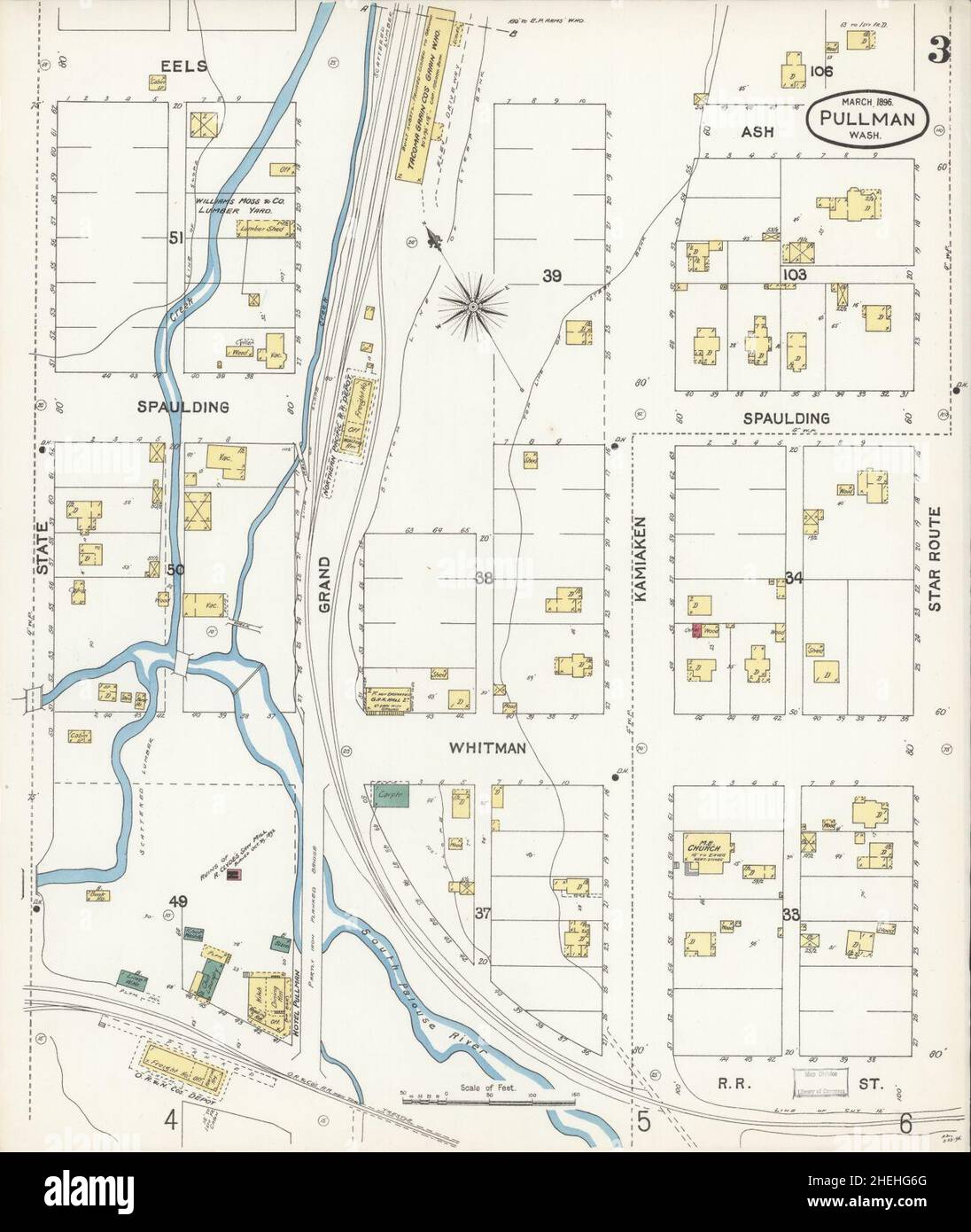 Sanborn Fire Insurance Map from Pullman, Whitman County, Washington ...