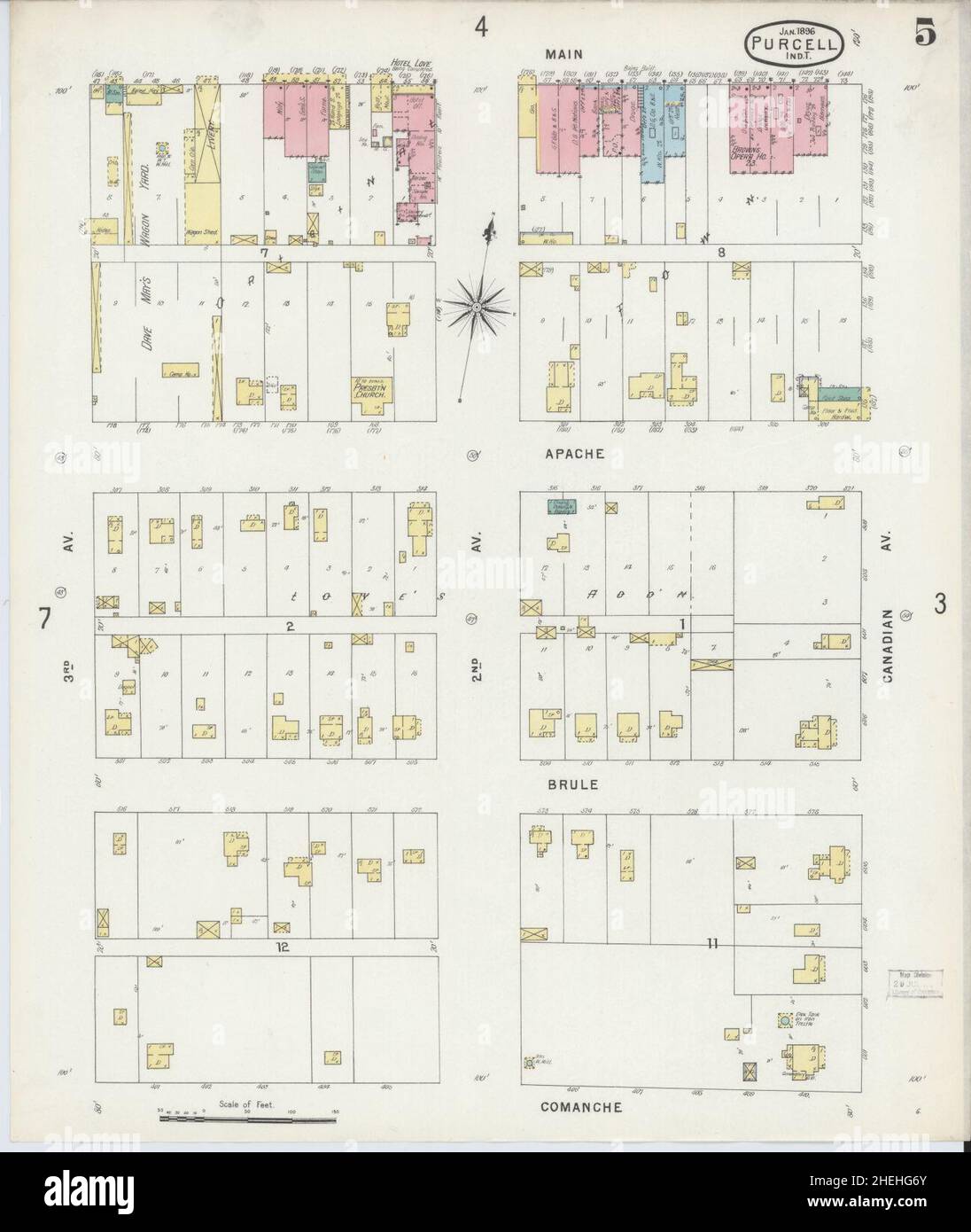 Map of purcell oklahoma hi-res stock photography and images - Alamy