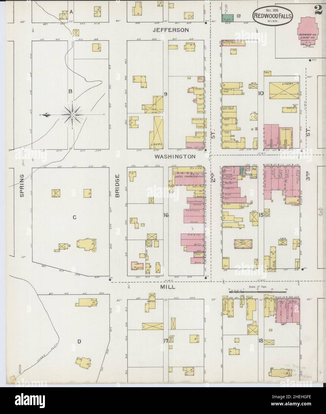 Redwood county map hi-res stock photography and images - Alamy