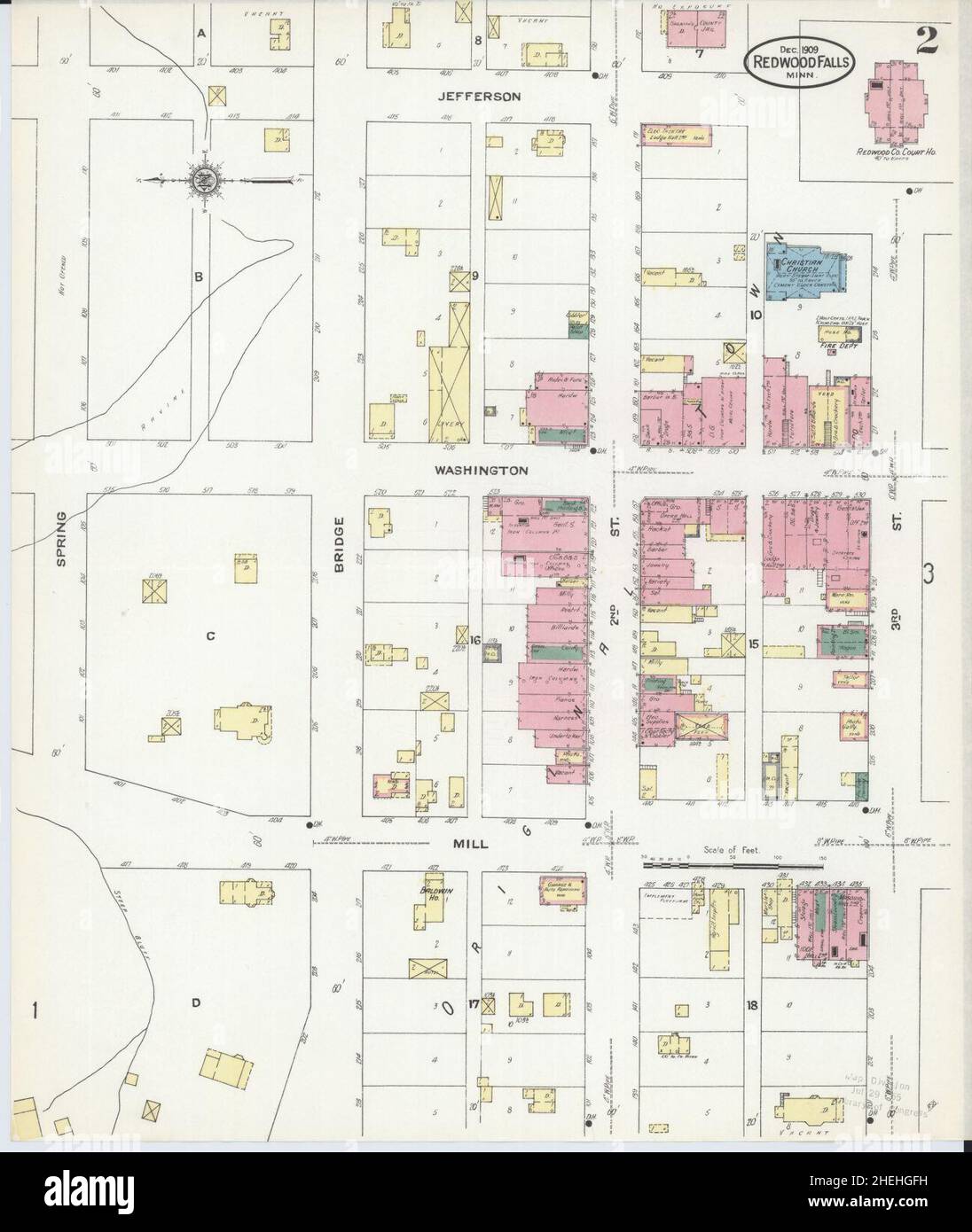 Map of redwood falls hi-res stock photography and images - Alamy