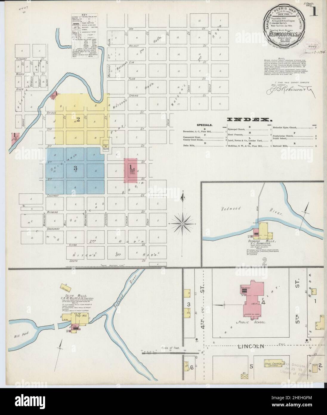 Map of redwood falls hi-res stock photography and images - Alamy
