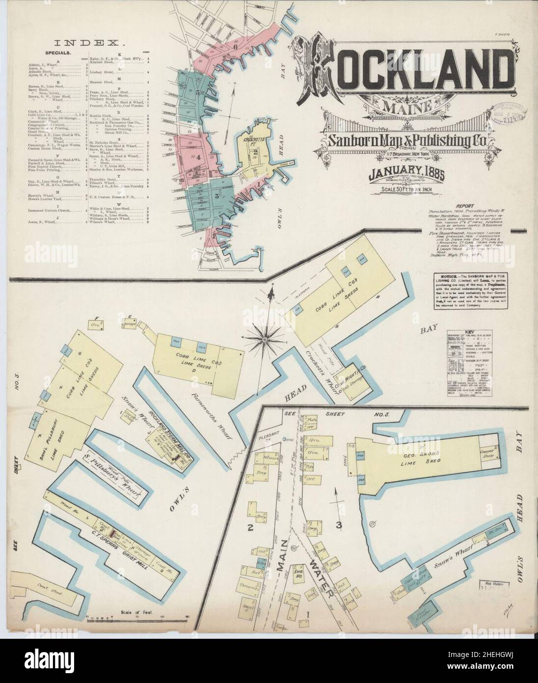 Rockland maine map hi-res stock photography and images - Alamy