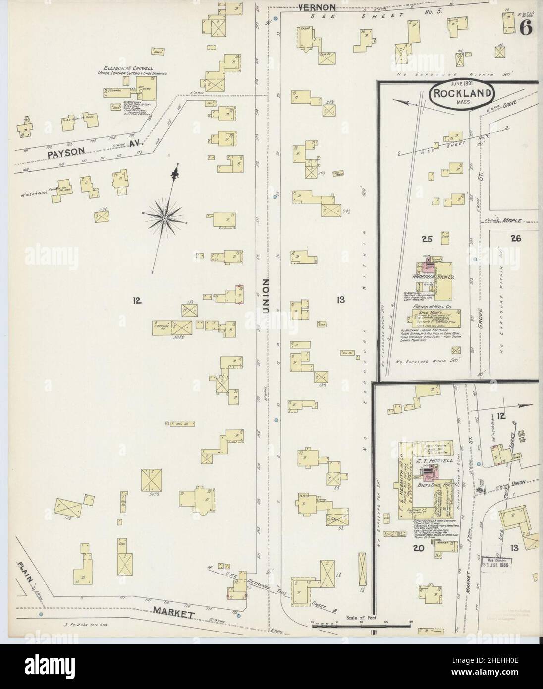 Rockland massachusetts map hi-res stock photography and images - Alamy