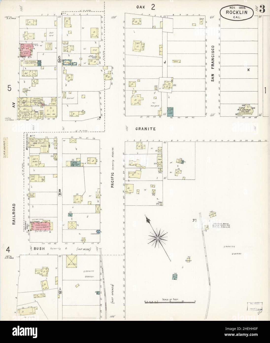 Sanborn Fire Insurance Map from Rocklin, Placer County, California ...