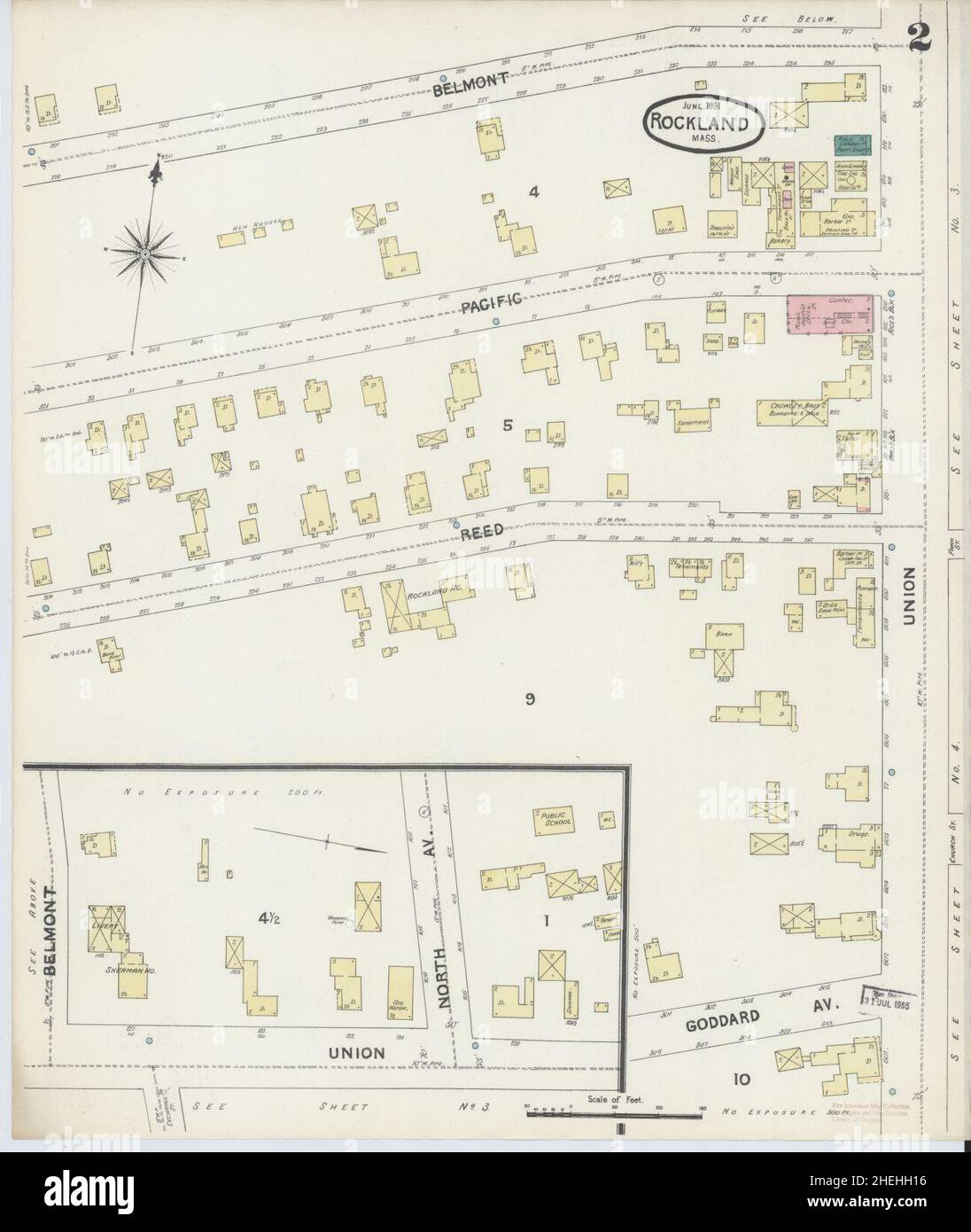 Rockland massachusetts map hi-res stock photography and images - Alamy