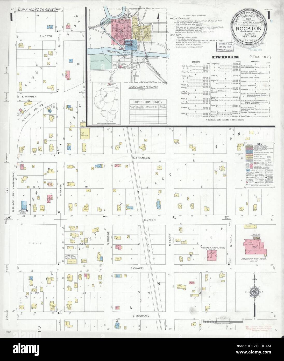 Sanborn Fire Insurance Map from Rockton, Winnebago County, Illinois ...