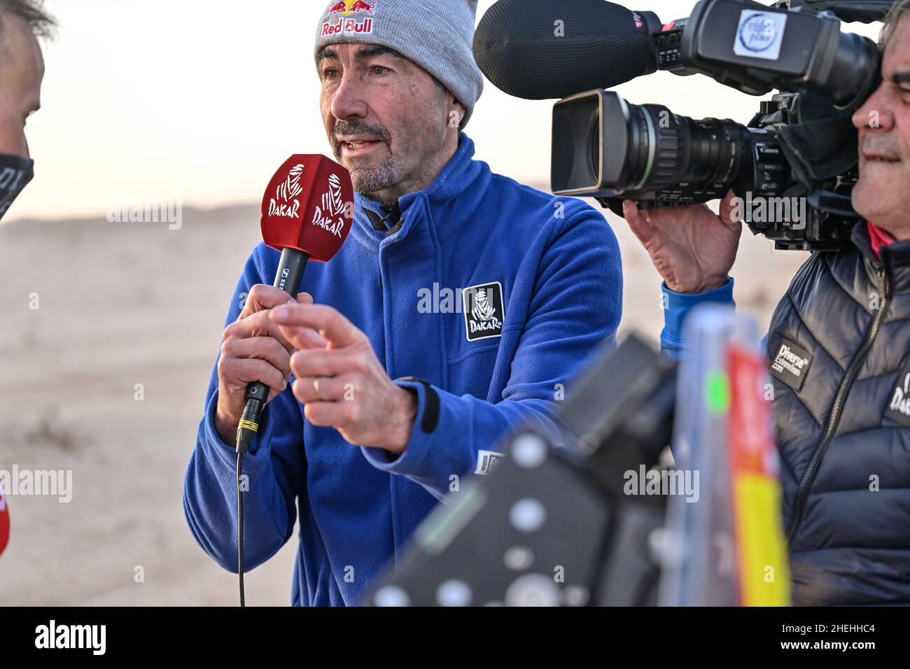 Luc Alphand Interview Camera during the Stage 8 of the Dakar Rally 2022 ...