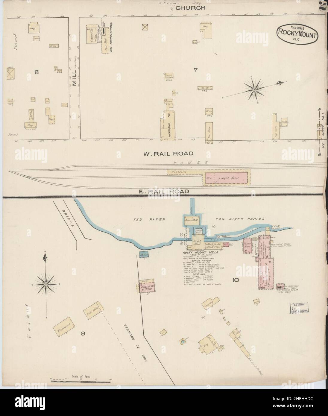 Sanborn Fire Insurance Map from Rocky Mount, Edgecombe And Nash ...