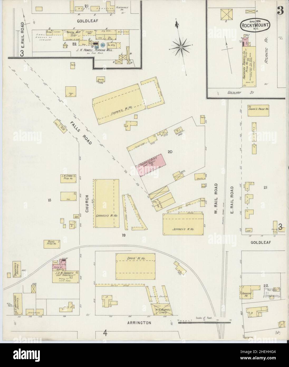 Sanborn Fire Insurance Map from Rocky Mount, Edgecombe And Nash ...