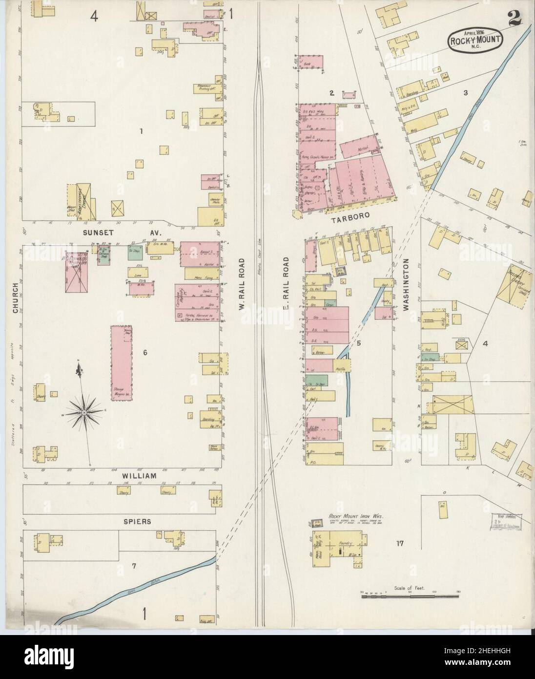 Sanborn Fire Insurance Map from Rocky Mount, Edgecombe And Nash ...