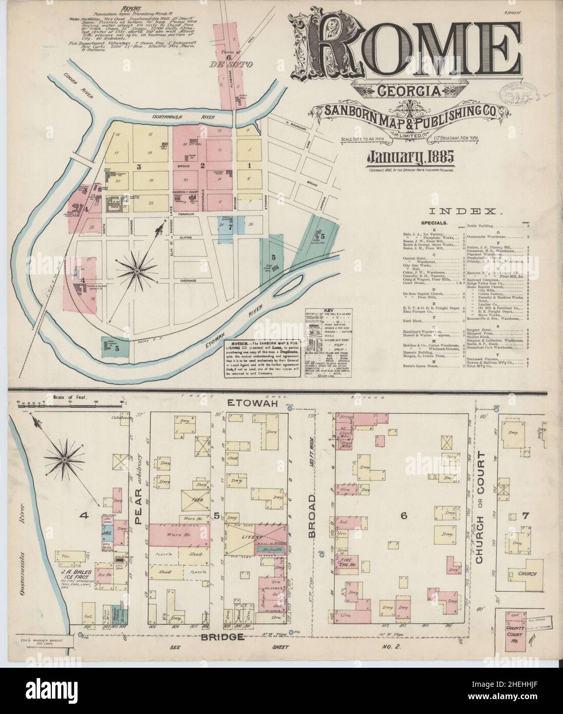 Map of rome georgia hi-res stock photography and images - Alamy