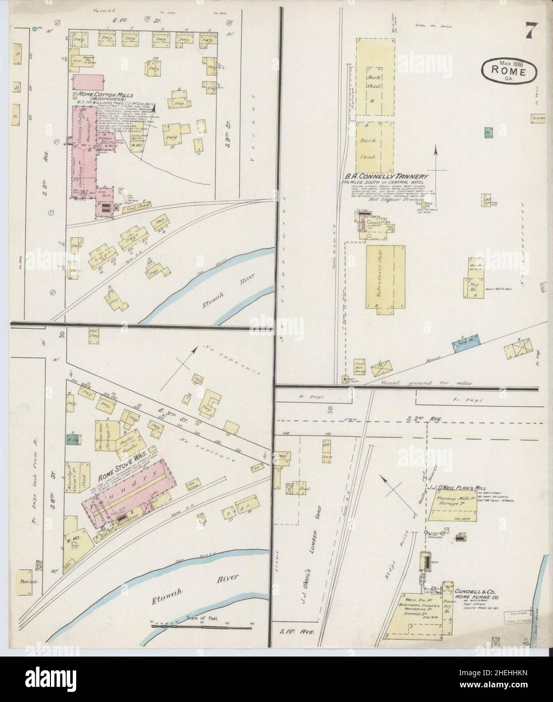 Map of rome georgia hi-res stock photography and images - Alamy